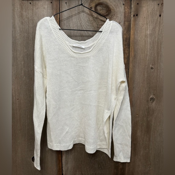 Frame Denim | Sweaters | Nwot Frame Denim Sample Oversized Side Slit ...